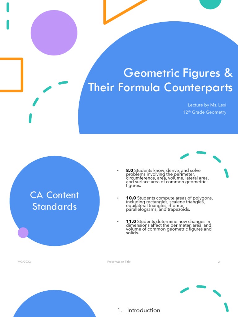 Geometric Figures & Their Formula Counterparts: Lecture by Ms. Lexi 12 ...