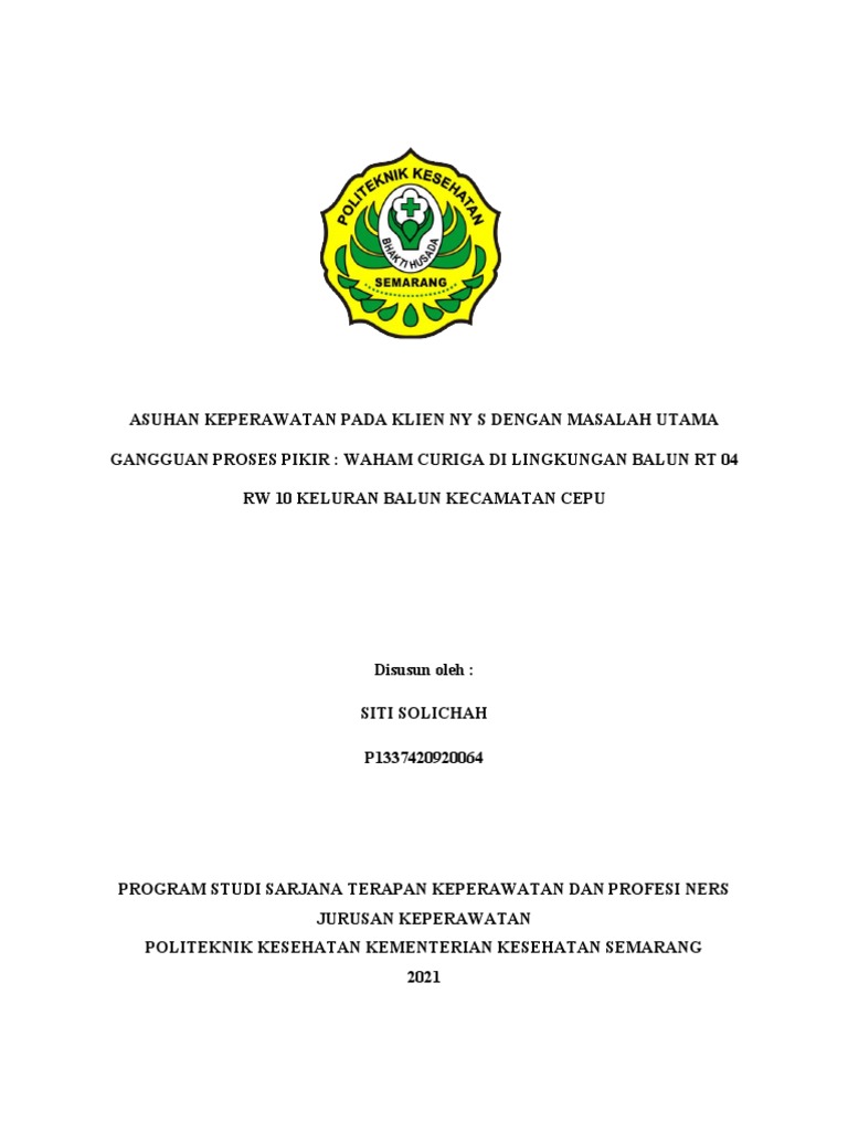 Askep Waham Curiga | PDF