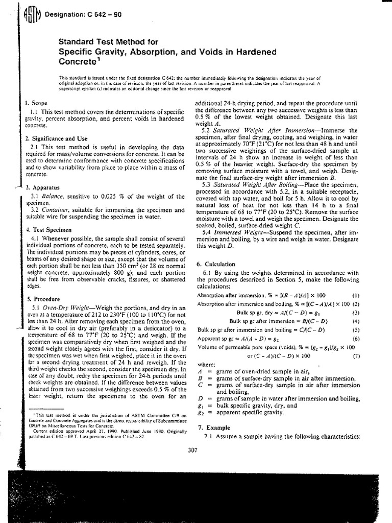 Astm C 642 | PDF