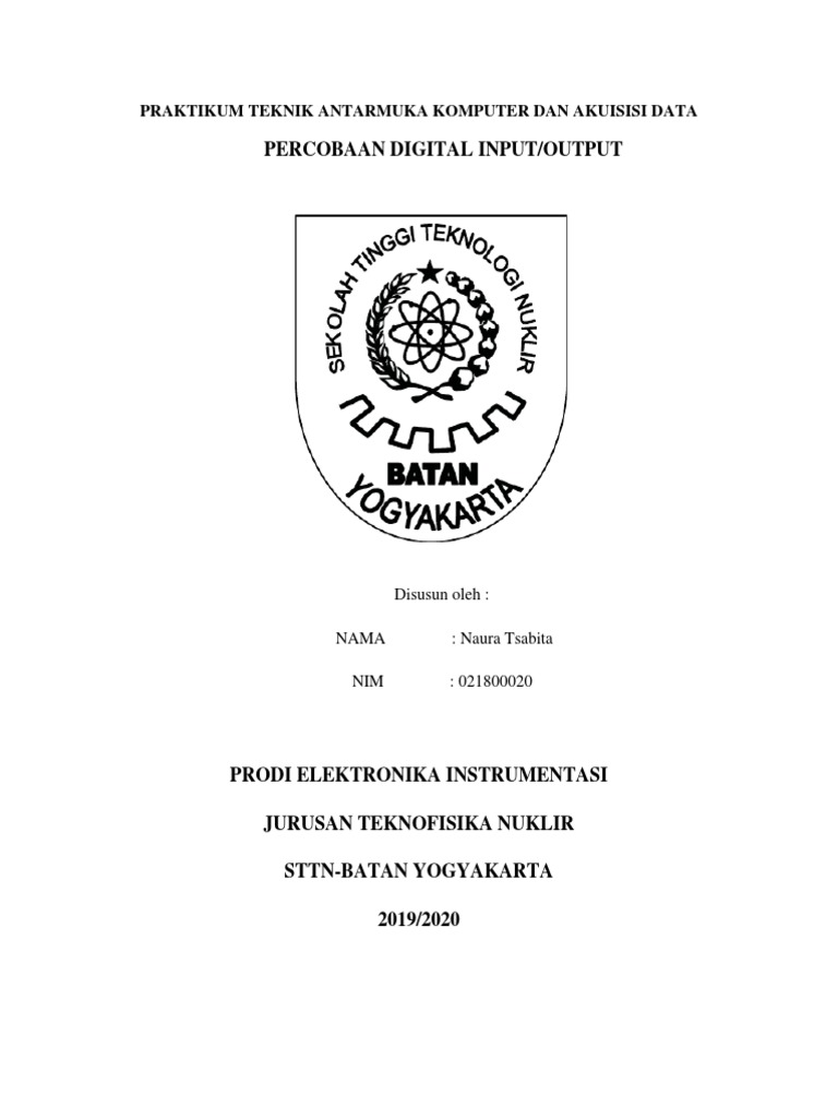 Praktikum TAKAD - Percobaan Digital INPUT OUTPUT - 021800020 | PDF | Metode & Bahan Ajar