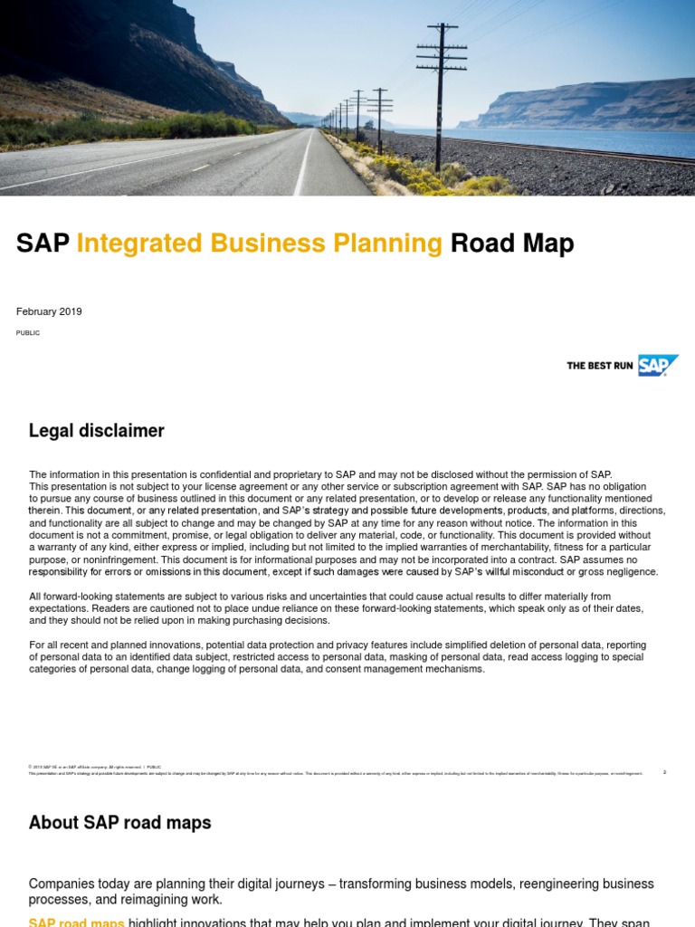 SAP IBP Product Roadmap February 2019 | PDF | Supply Chain | Analytics