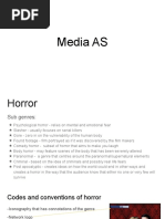 Horror Codes and Convention Handout | PDF | Horror Films | Vampires
