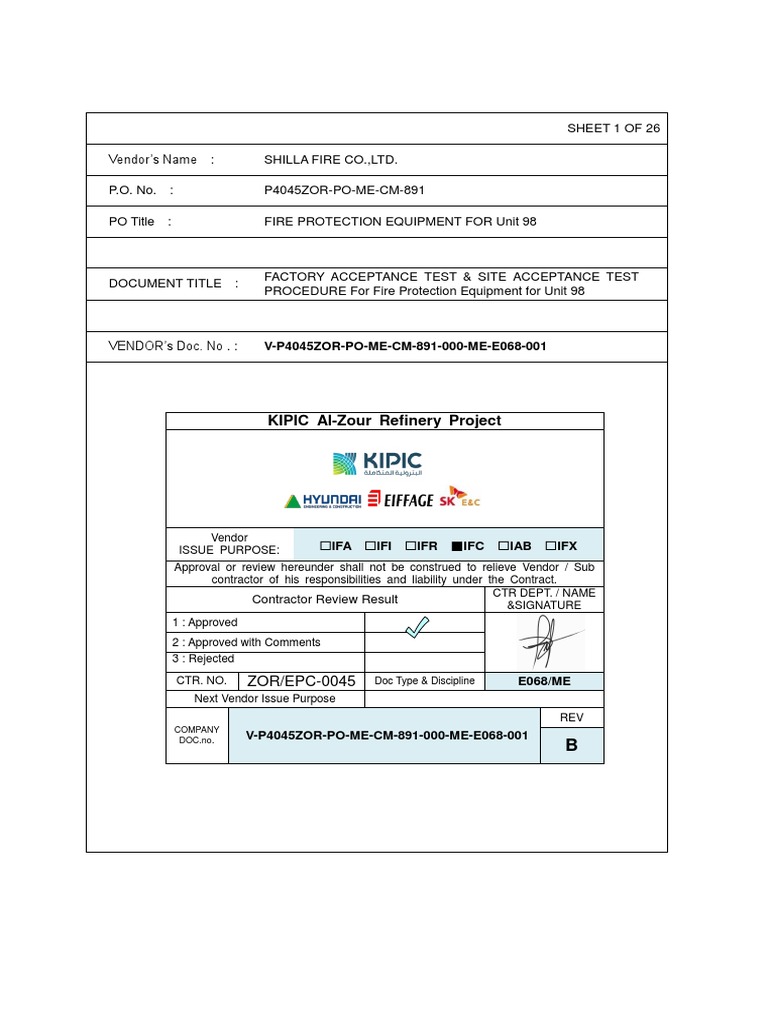 Fire Protection Equipment Testing Procedure | PDF | Valve ...