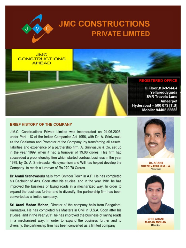 JMC Company Details | PDF | Road Transport | Manufacturing And Engineering