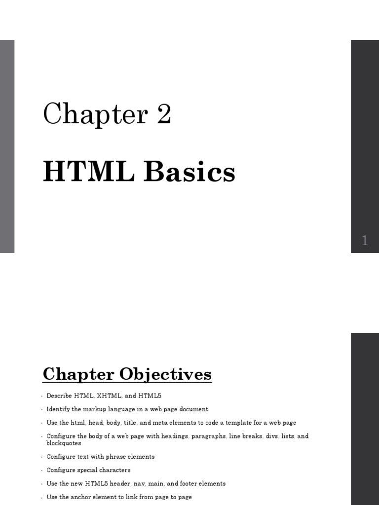 Chap 2 | PDF | Html | Html Element