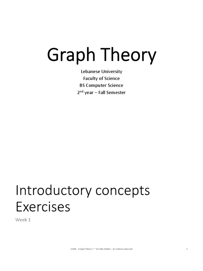 Lebanese University Faculty of Science BS Computer Science 2 Year ...