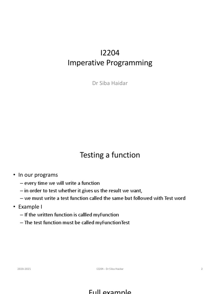 I2204 ExSheet01 Functions | PDF | Programming Paradigms | Computer Engineering