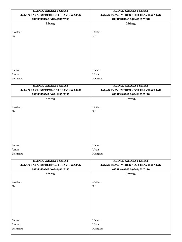 Resep Obat Dokter | PDF