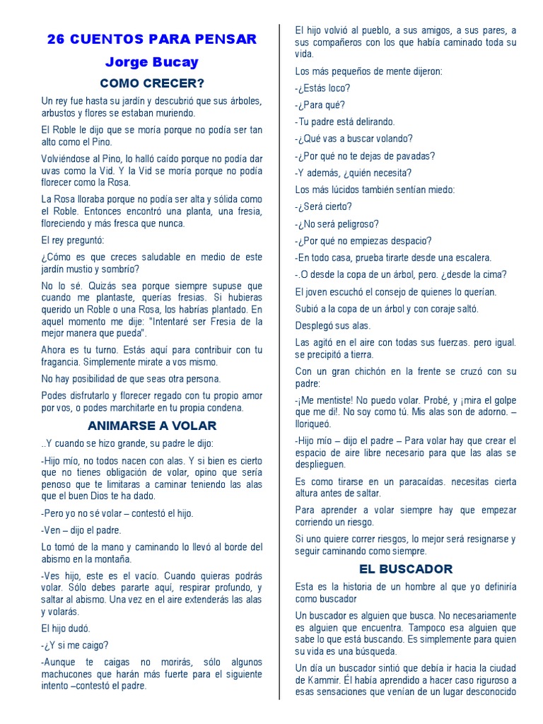 JORGE BUCAY (26 Cuentos para Pensar) | PDF | Osos | Pelo