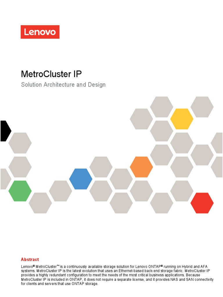 Metrocluster Ip: Solution Architecture and Design | PDF | Wavelength ...