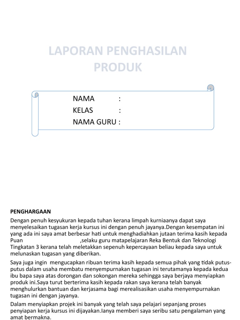 My RBT Projek | PDF