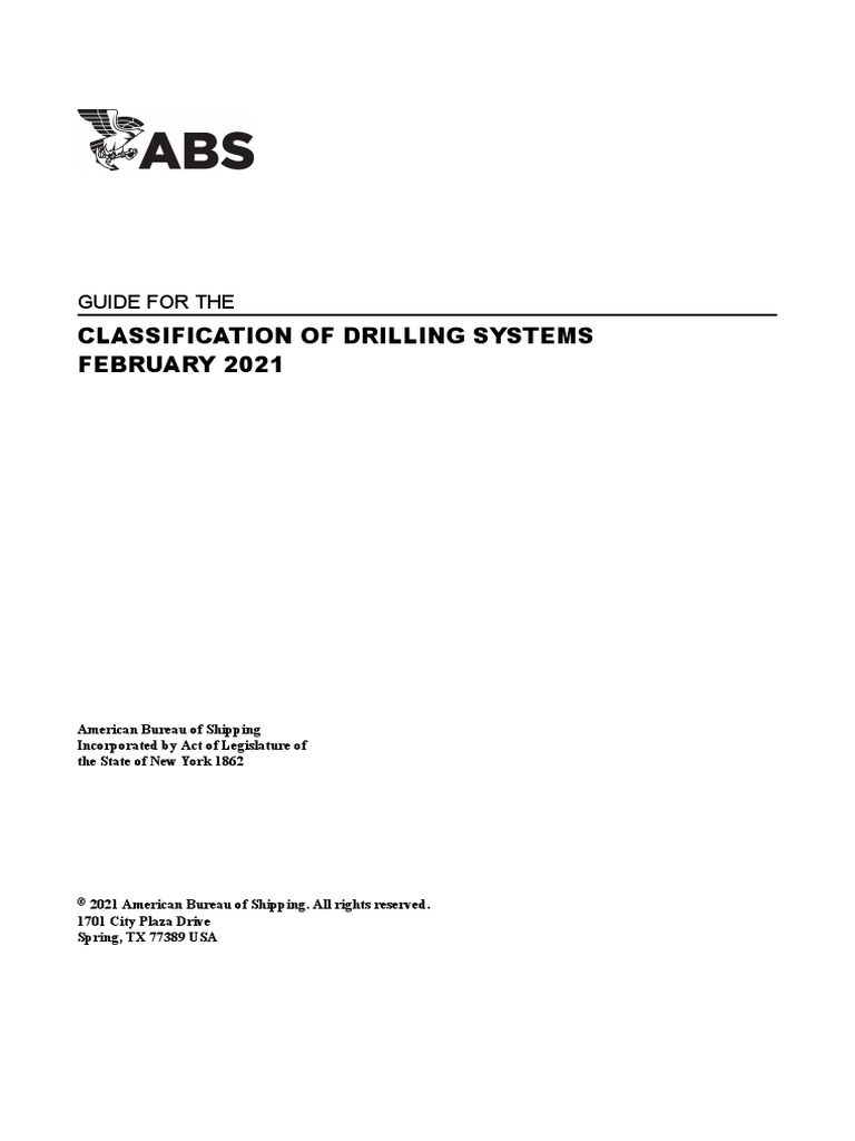 Guide For The Classification of Drilling Systems | PDF | Blowout (Well ...