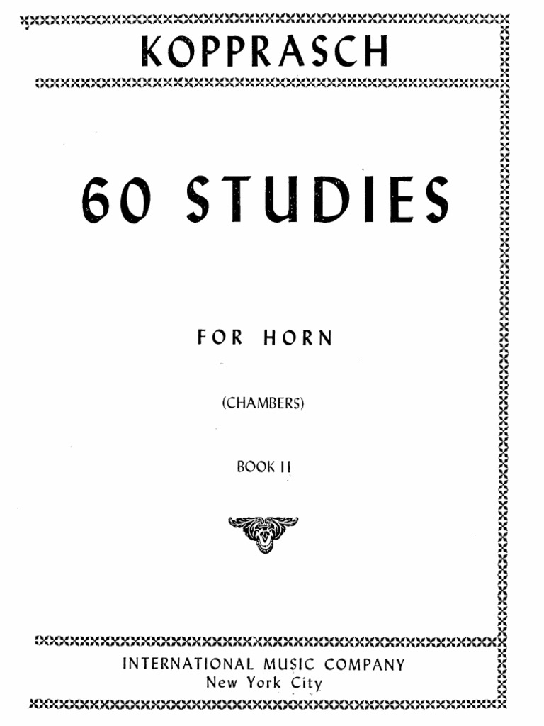 Kopprasch - 60 Etudes For Horn (Book II) | PDF