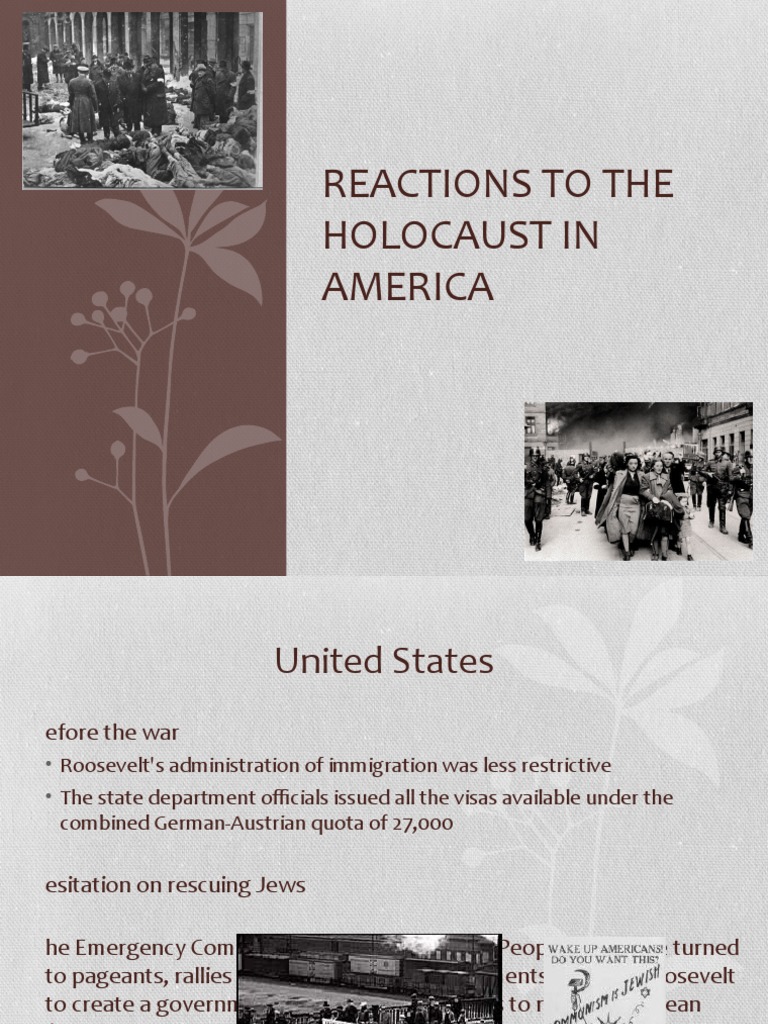 Reactions To The Holocaust in America | PDF | History