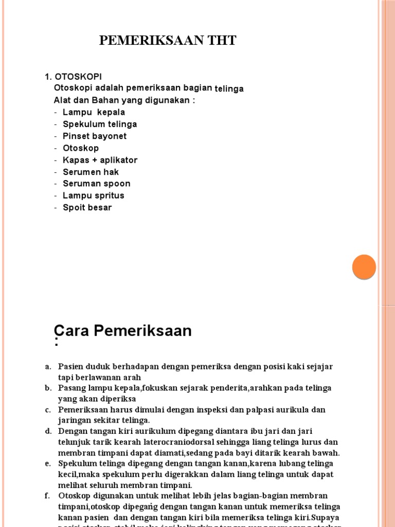 Pemeriksaan Fisis THT-2 | PDF