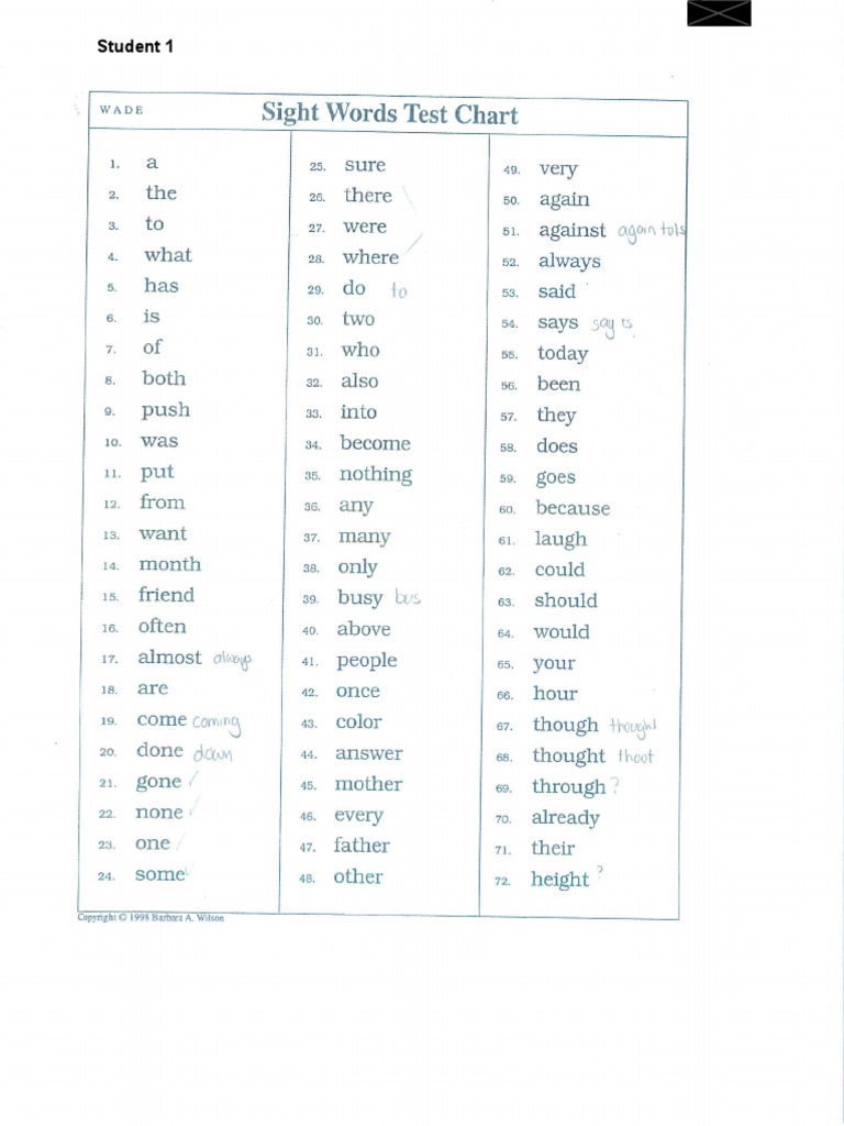 Wade Assessment | PDF