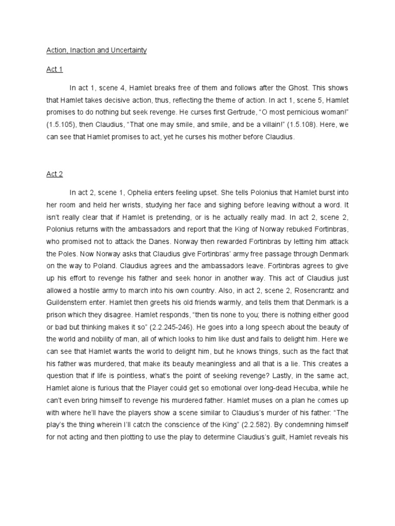 Hamlet Theme Analysis Hamlet Shakespearean Tragedies