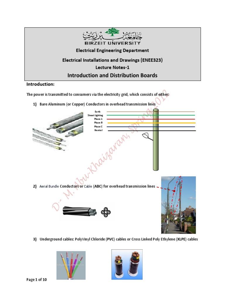 1.introduction Distribution Boards Lecture Notes E | PDF | Fuse ...
