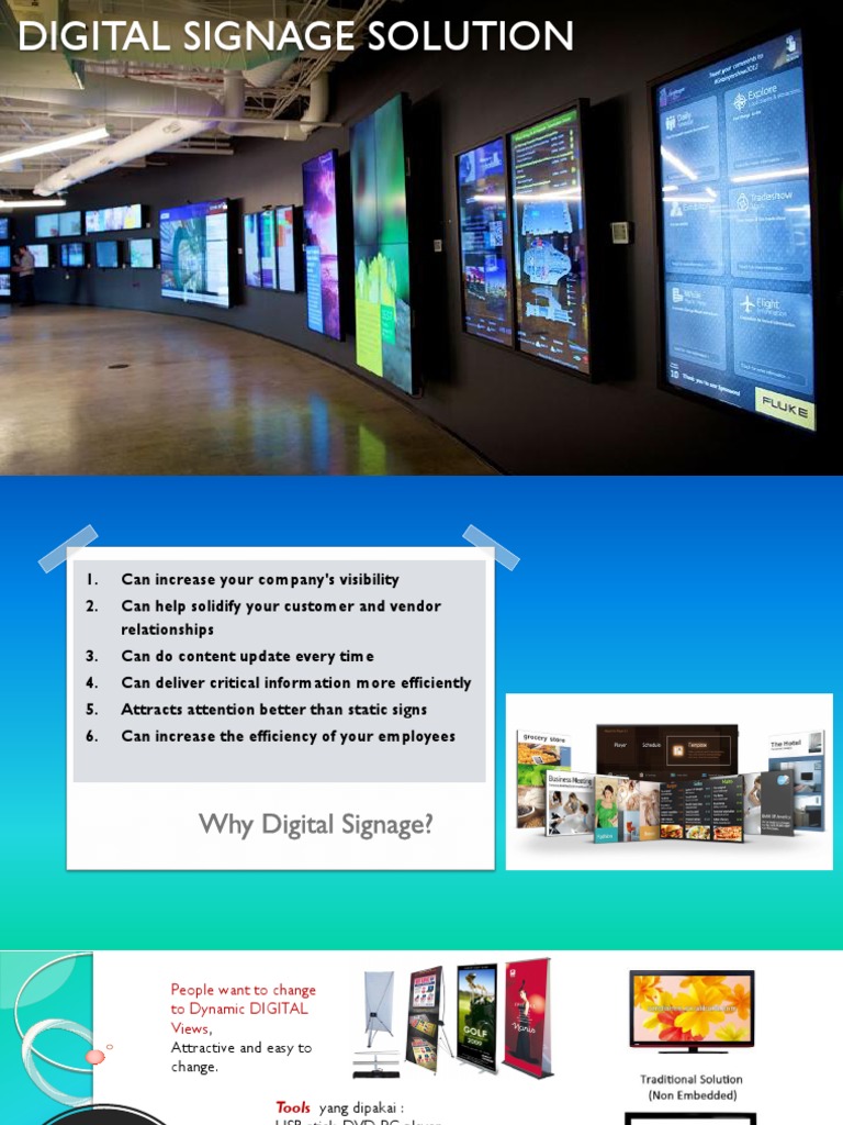 Digital Signage Solutions Overview | PDF | Information Age | Computer ...