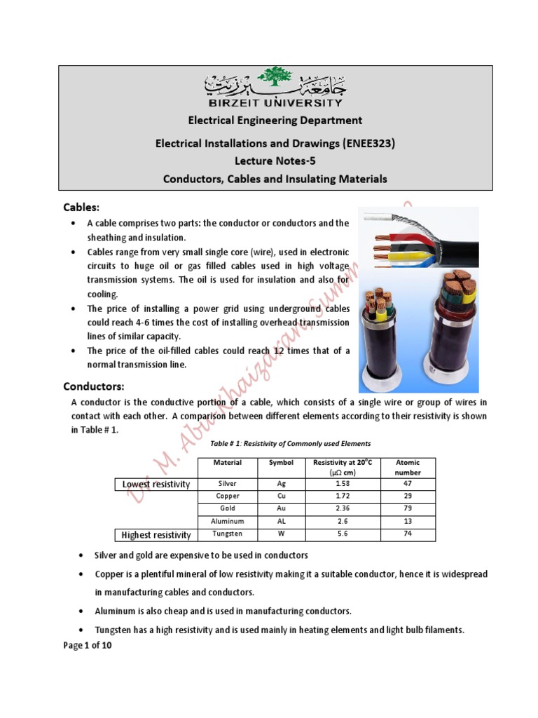 Electrical Engineering Department Electrical Installations and Drawings ...