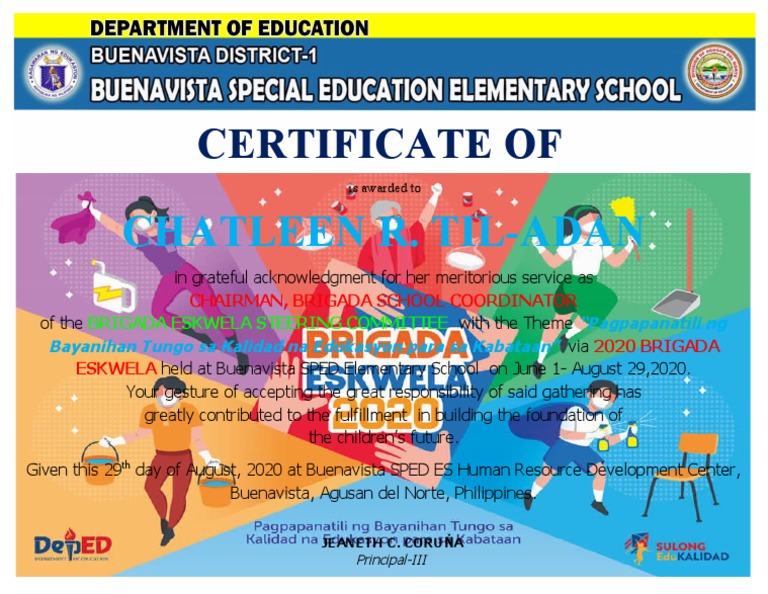 Brigada Cert Commendation | PDF