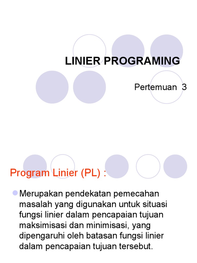 Materi RO Maksimasi Dan Minimasi Linier Programming | PDF