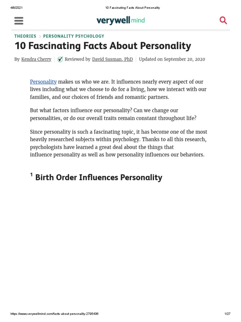Personality Insights for Psychology Enthusiasts | PDF | Extraversion ...