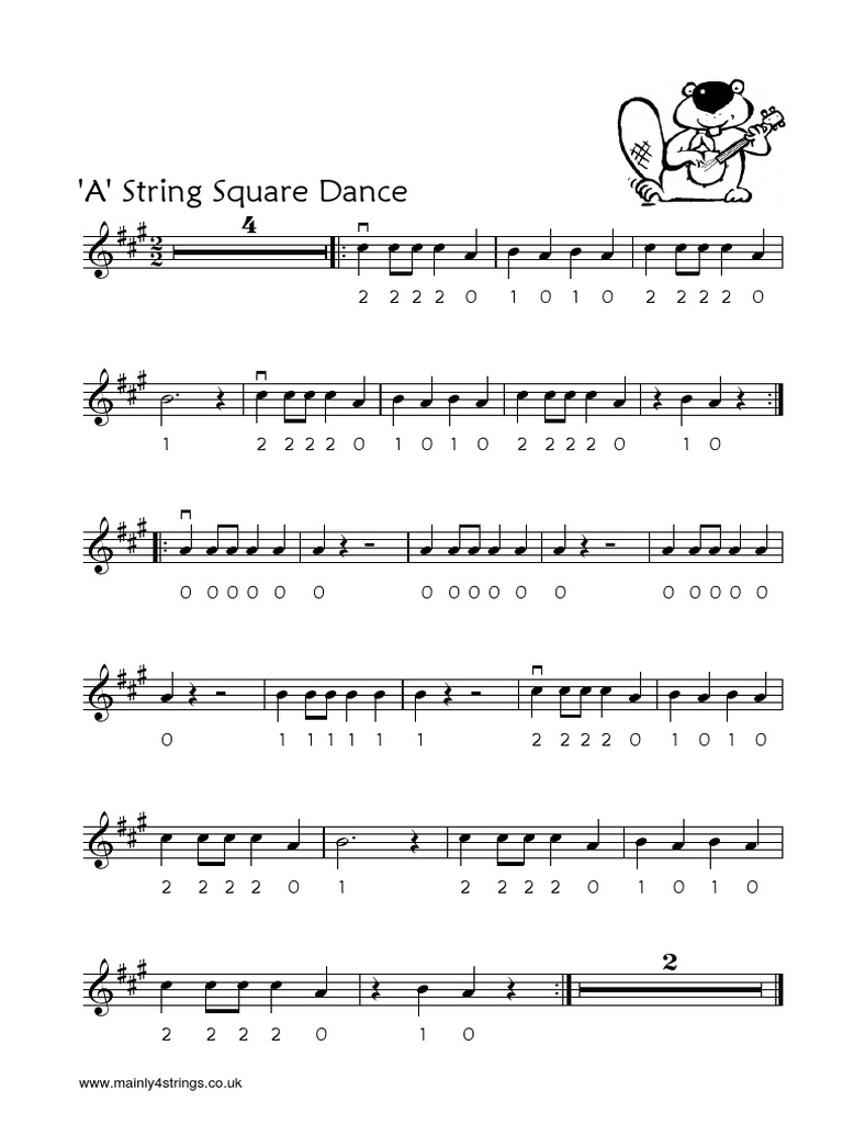 Simple Square Dance Violin Music | PDF