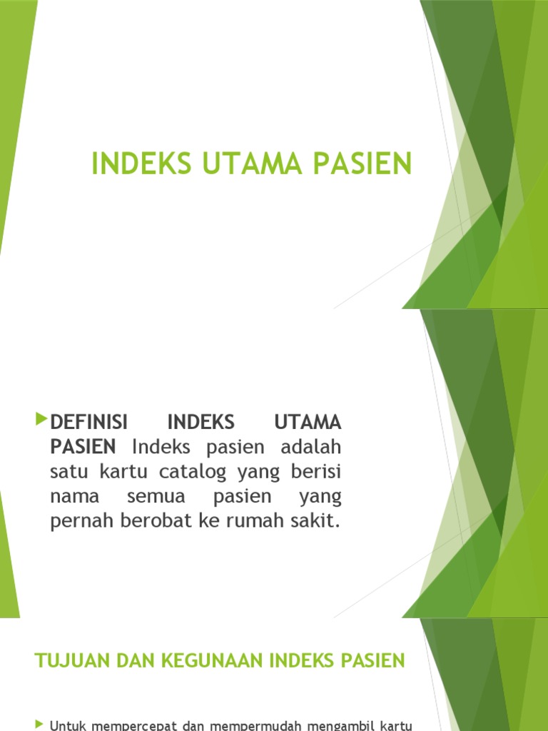 Indeks Utama Pasien | PDF