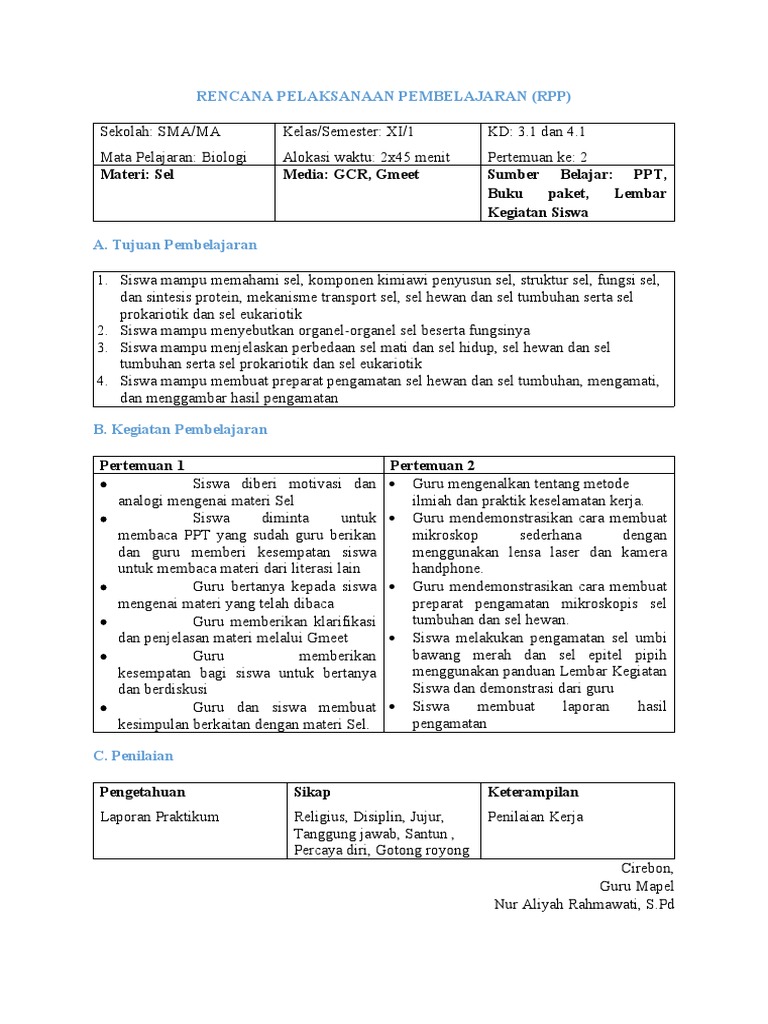 RPP Merdeka Belajar | PDF | Sains & Matematika