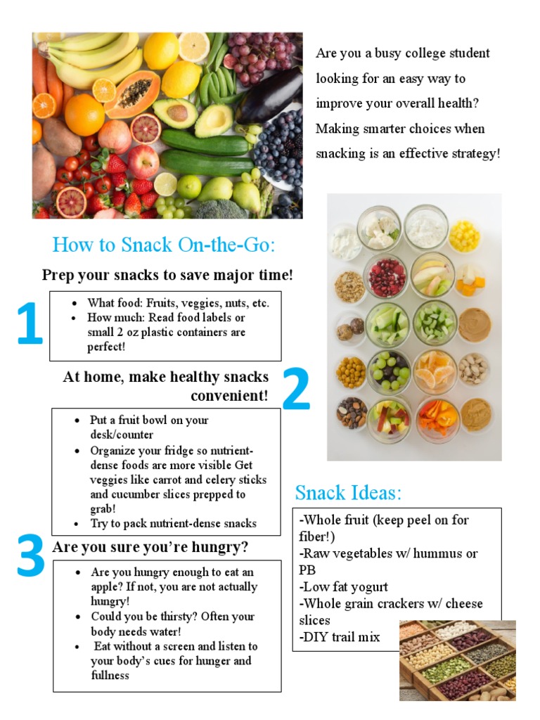 Handout Healthy Snacking | PDF | Drink | Fruit