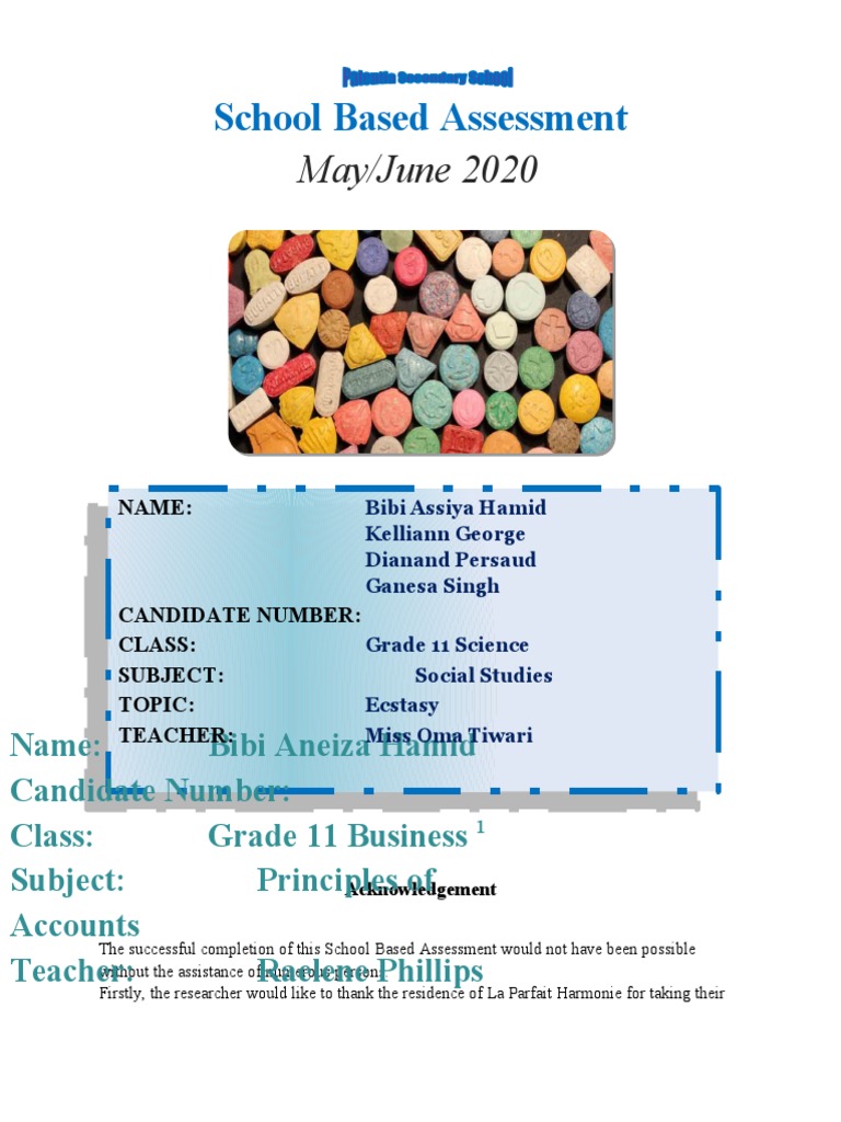 Social Studies Complete SBA | PDF | Mdma | Survey Methodology