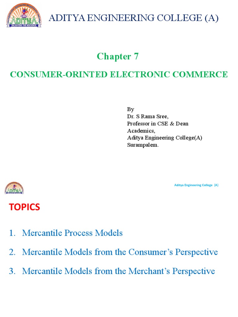 Chapter 7 - Consumer Oriented ECommerce | PDF | E Commerce | Financial ...
