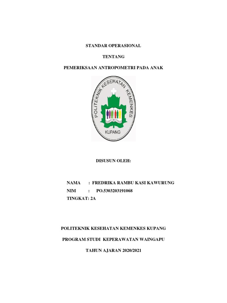 Sop Antropometri Kep - Anak | PDF | Pengembangan Diri | Sains & Matematika