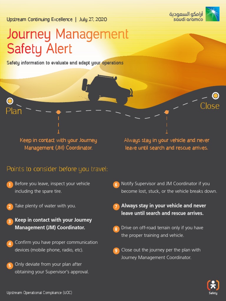 Journey Management Safety Alert: Plan Close | PDF