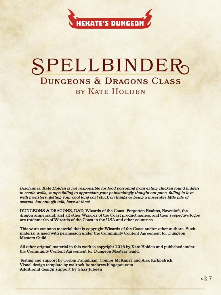 Dungeons & Dragons Class: by Kate Holden | PDF | Nature