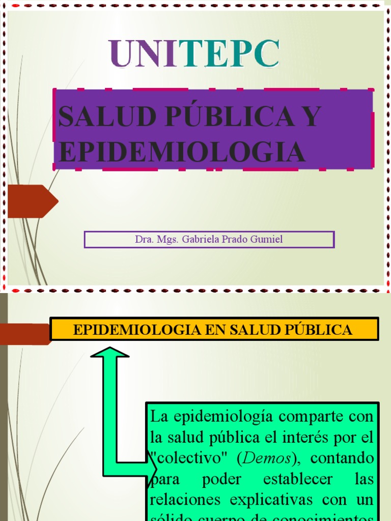 Epidemiologia y Salud Publica UNITEPC | PDF | Infección | Epidemiología