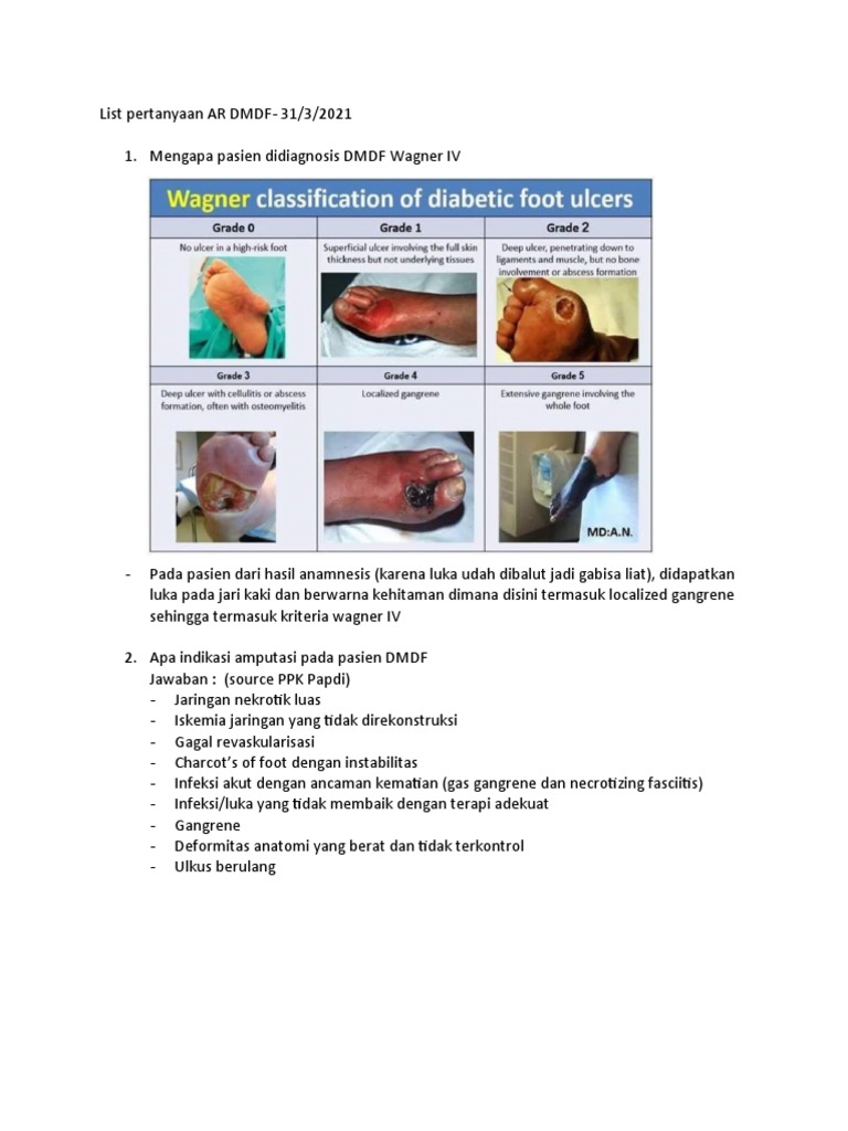 Klasifikasi Ulkus Diabetikum Wagner IV | PDF