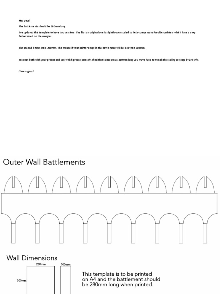 Minas+Tirith Battlements Template UPDATED | PDF