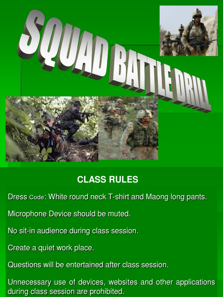 Squad Battle Drills | PDF | Battles | Ambush