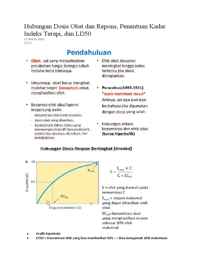 Hubungan Dosis Obat dan Indeks Terapi | PDF | Sains & Matematika