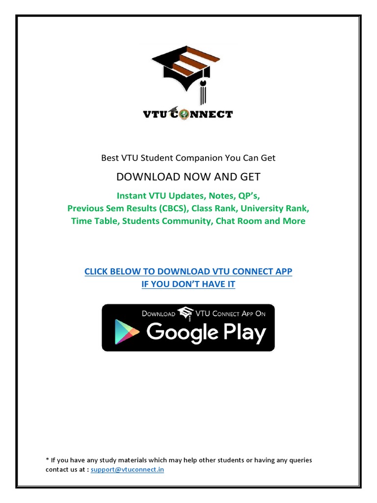 VTU Connect App: Instant Updates & Notes | PDF | Computers