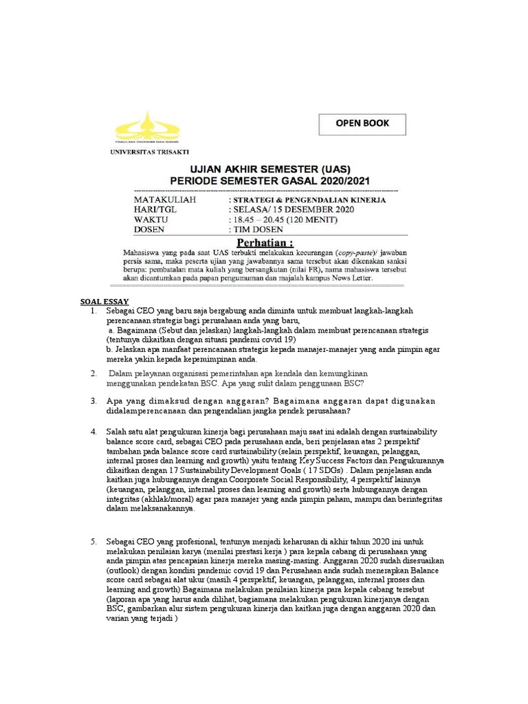 SPK UAS 15 Des 18.45 | PDF | Karier & Perkembangan | Bisnis