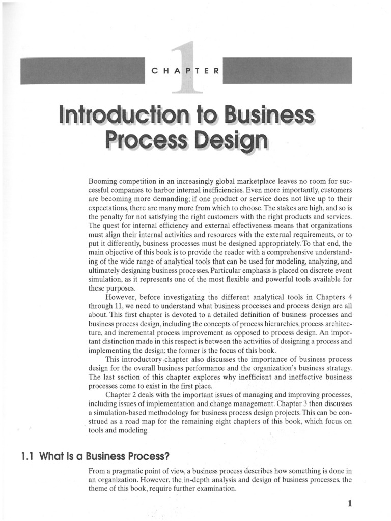 4 Introduction To Business Process Design - Chapter 1 | PDF