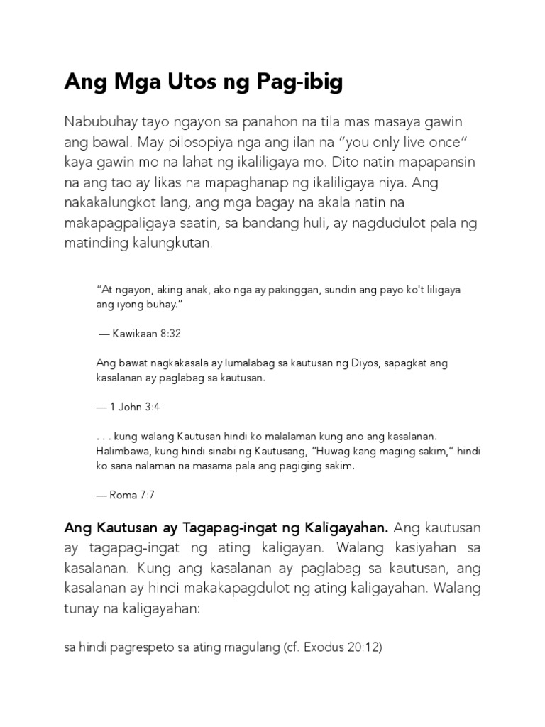 6 - Ang Mga Utos NG Pagibig | PDF