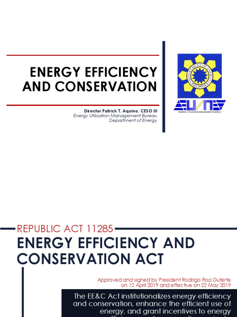 Ra 11285 Energy Efficiency Guidelines Pdf Energy Conservation