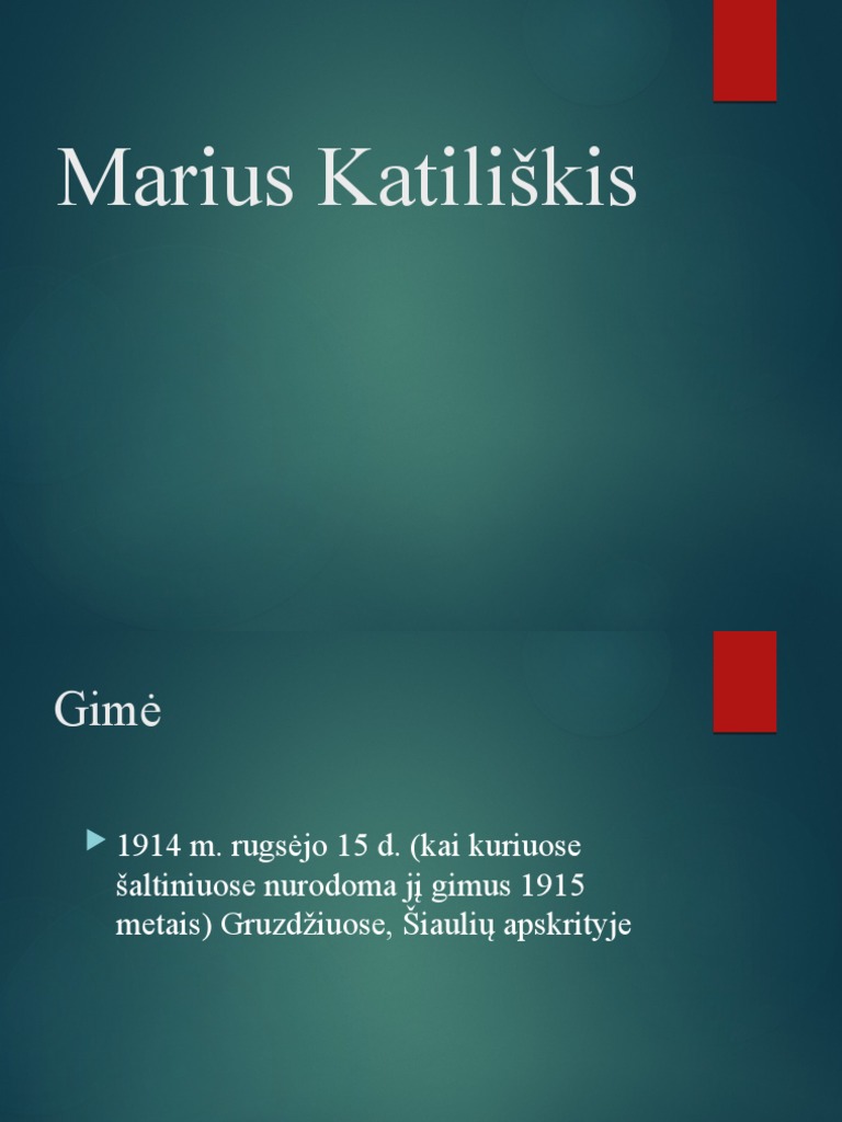 Marius Katiliskis Skaidres | PDF