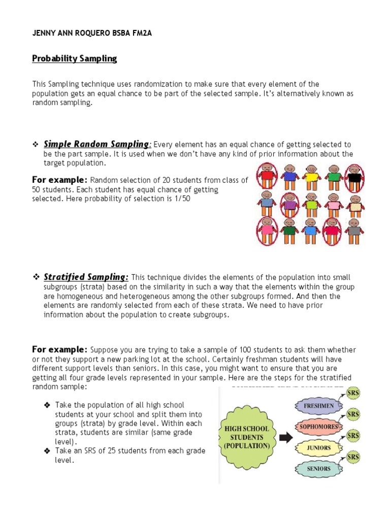 Probability Sampling | PDF | Sampling (Statistics) | Research Methods