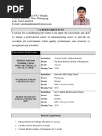 Bangladesh Standard CV Format | PDF | Intensive Care Unit | Nursing