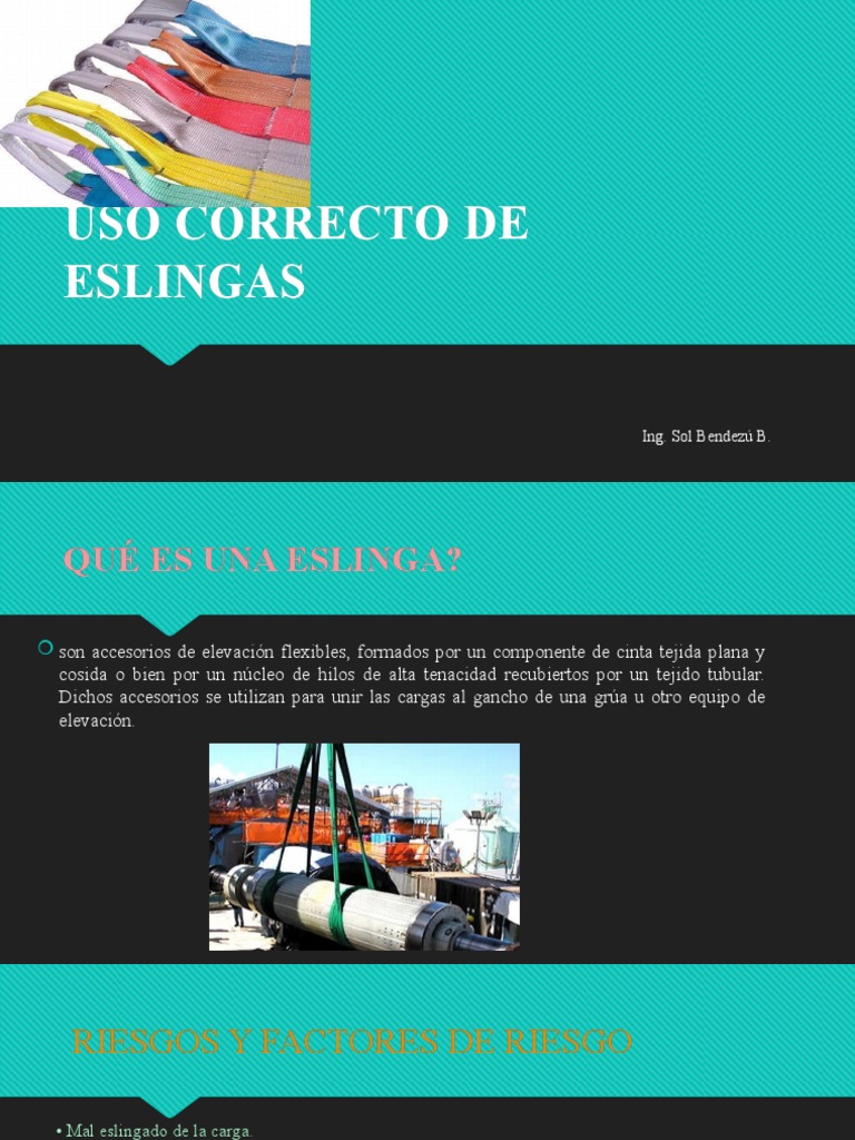 Eslingas Presentación | PDF | Textiles | Materiales